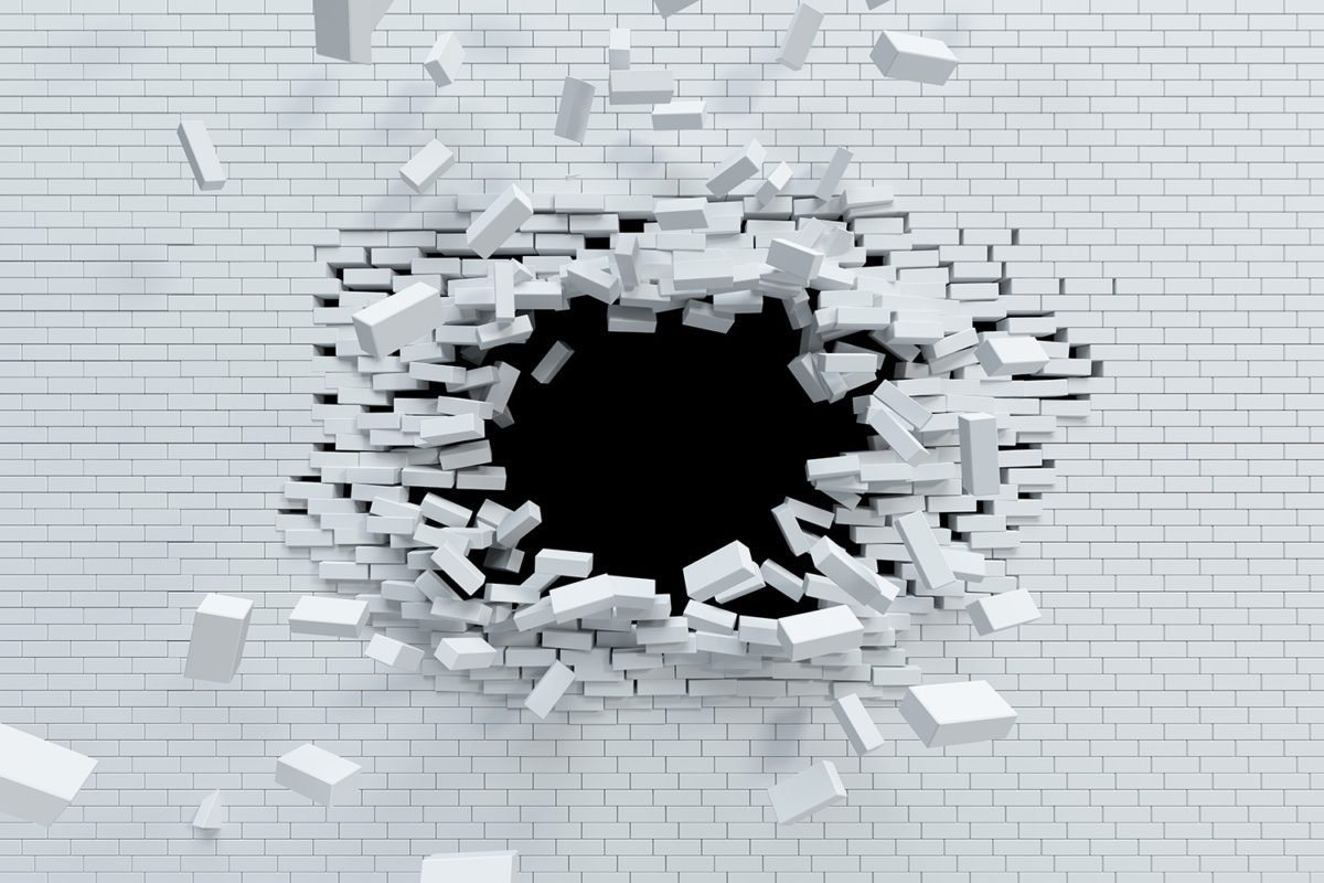 Exploding Bricks – Print A Wallpaper