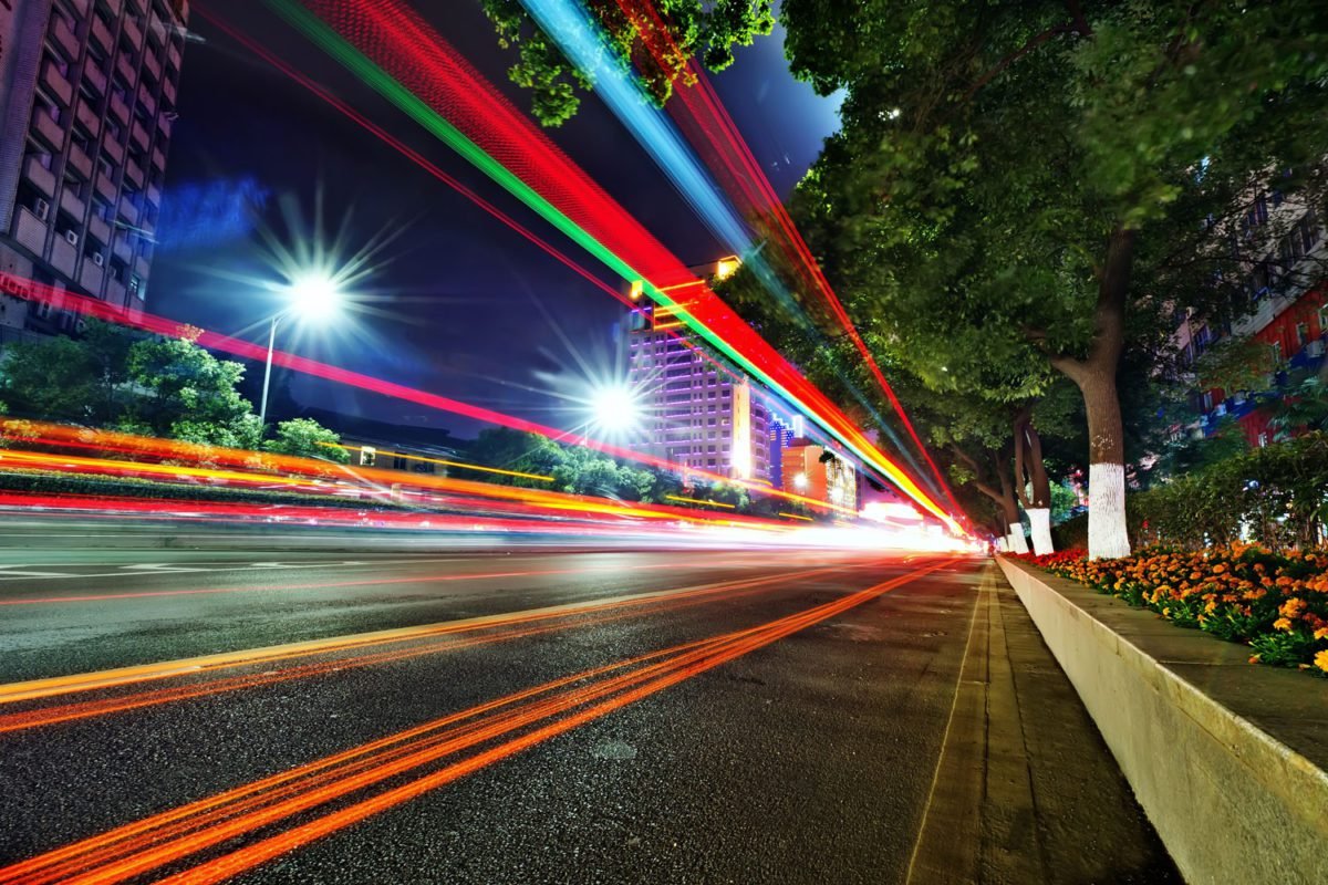 Light Trails at Night – Print A Wallpaper