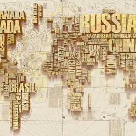 World Text Map – Print A Wallpaper