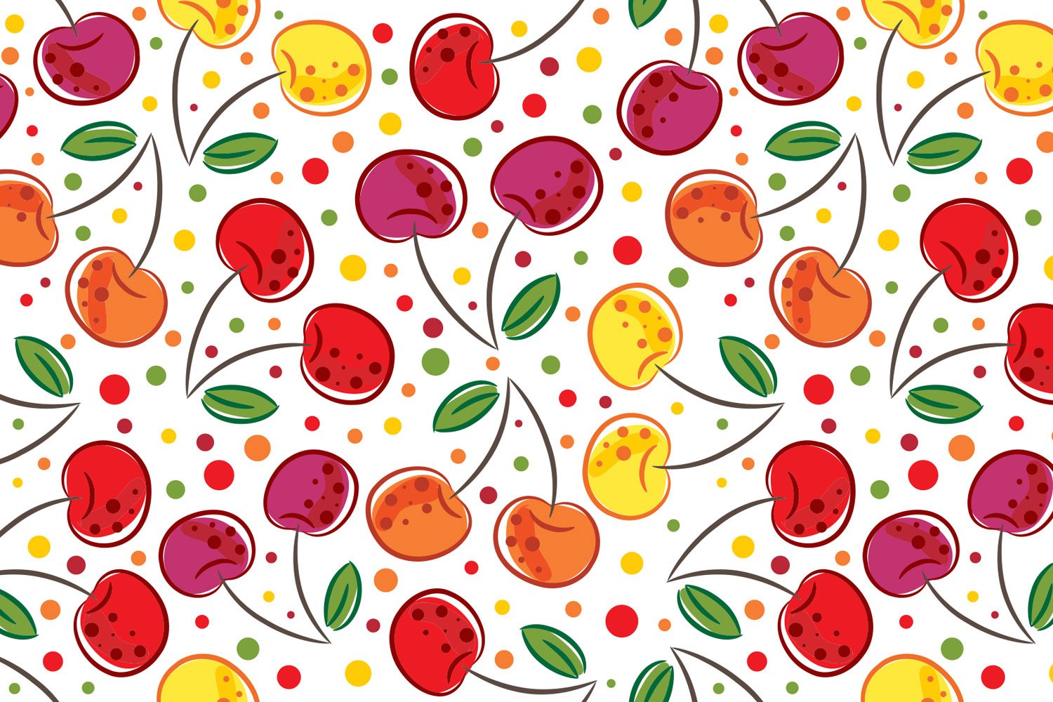 Cherry Pattern – Print A Wallpaper