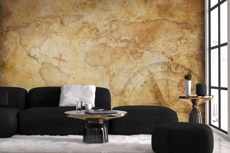 Faded World Map – Print A Wallpaper
