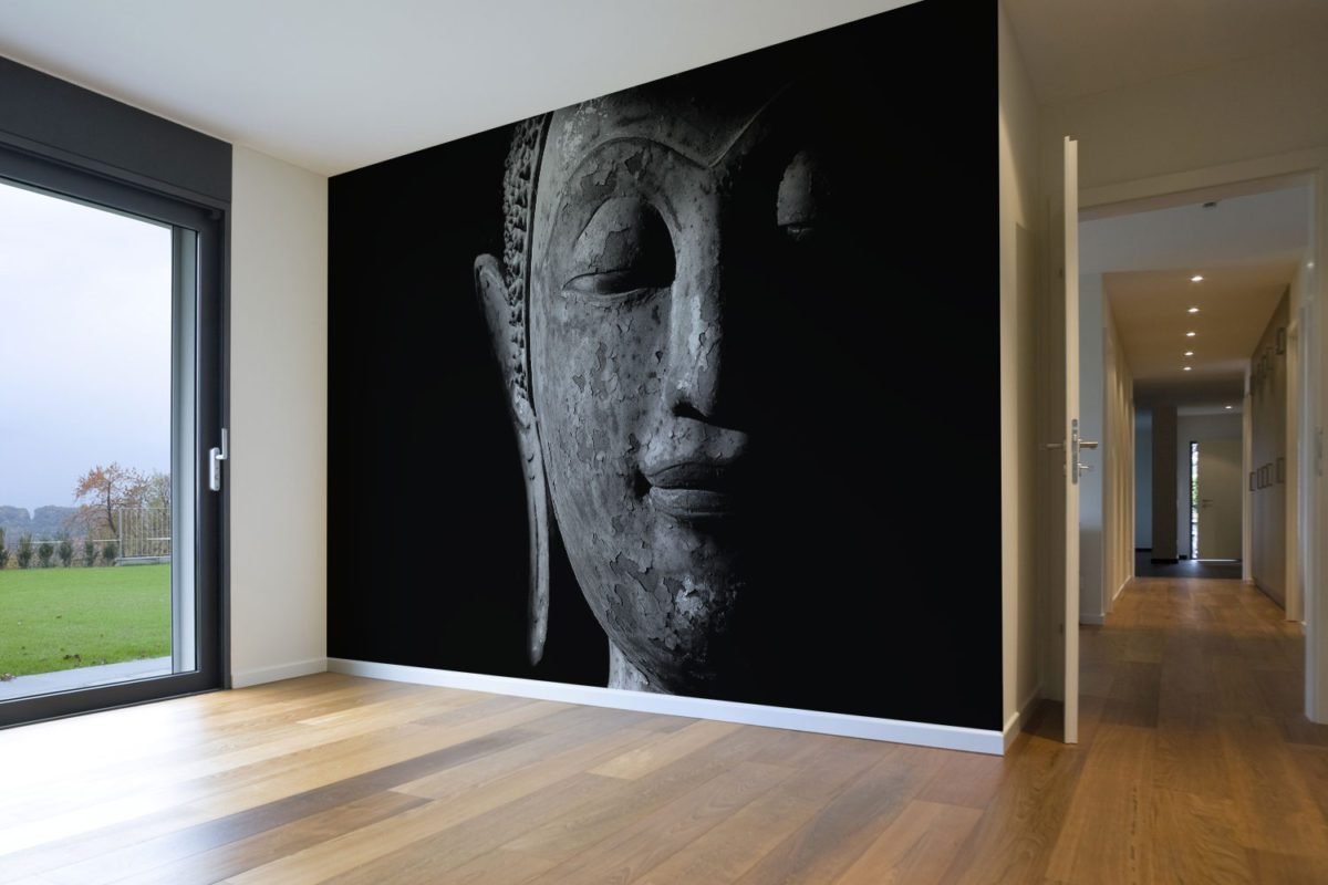 Grey Shadow Buddha – Print A Wallpaper