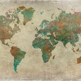 Scratchy Blue Map – Print A Wallpaper